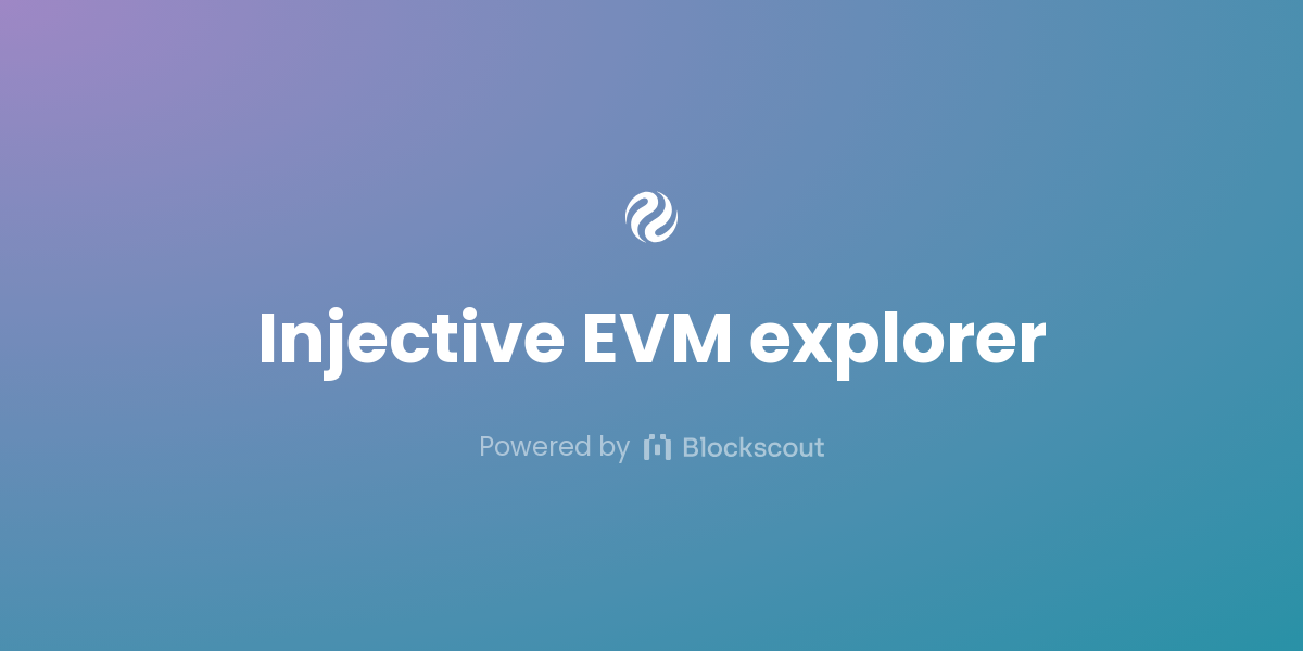Injective EVM blockchain explorer - View Injective EVM stats | Blockscout